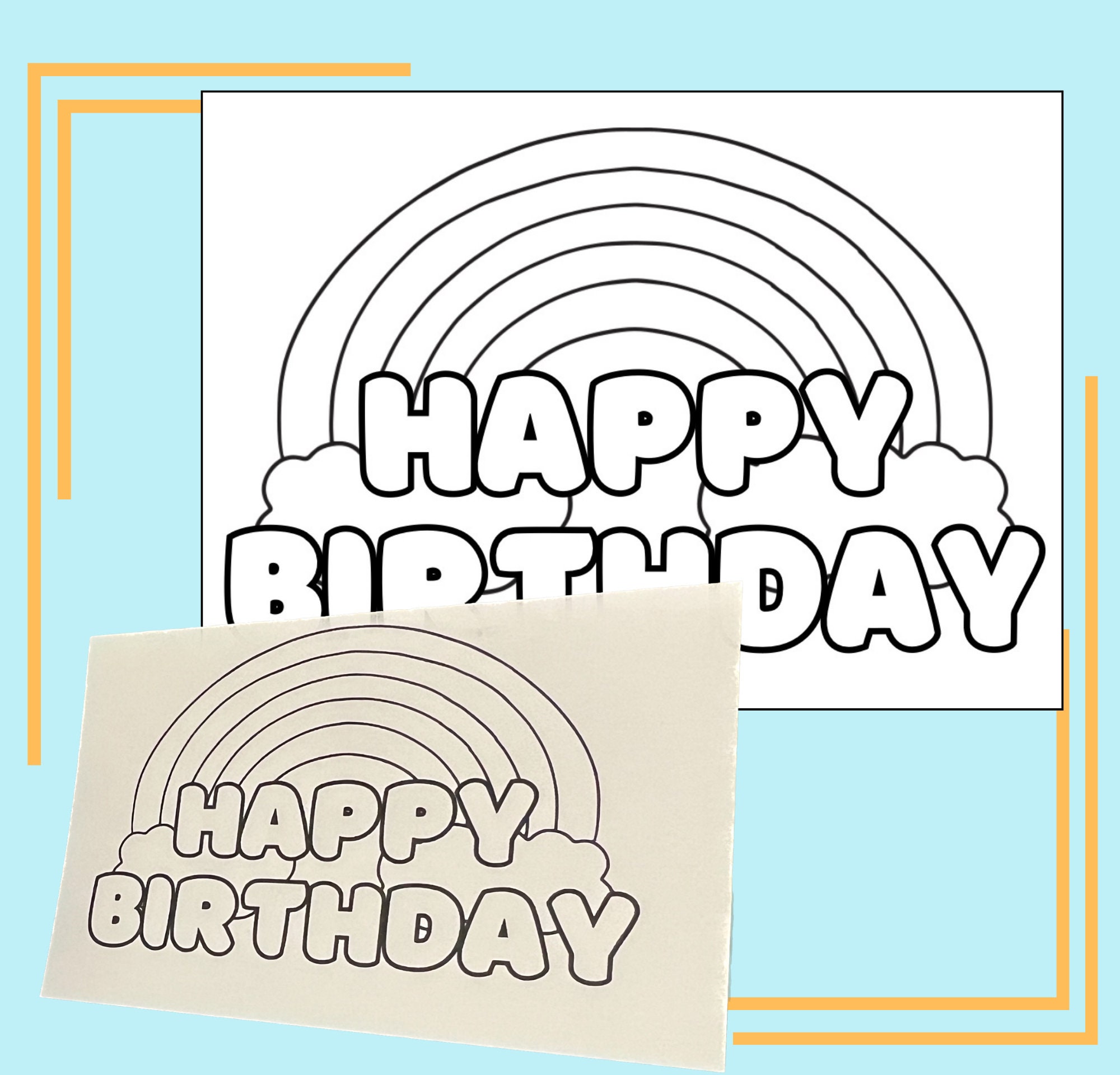 Coloring Birthday Cards for Mom, Dad, and More - Etsy