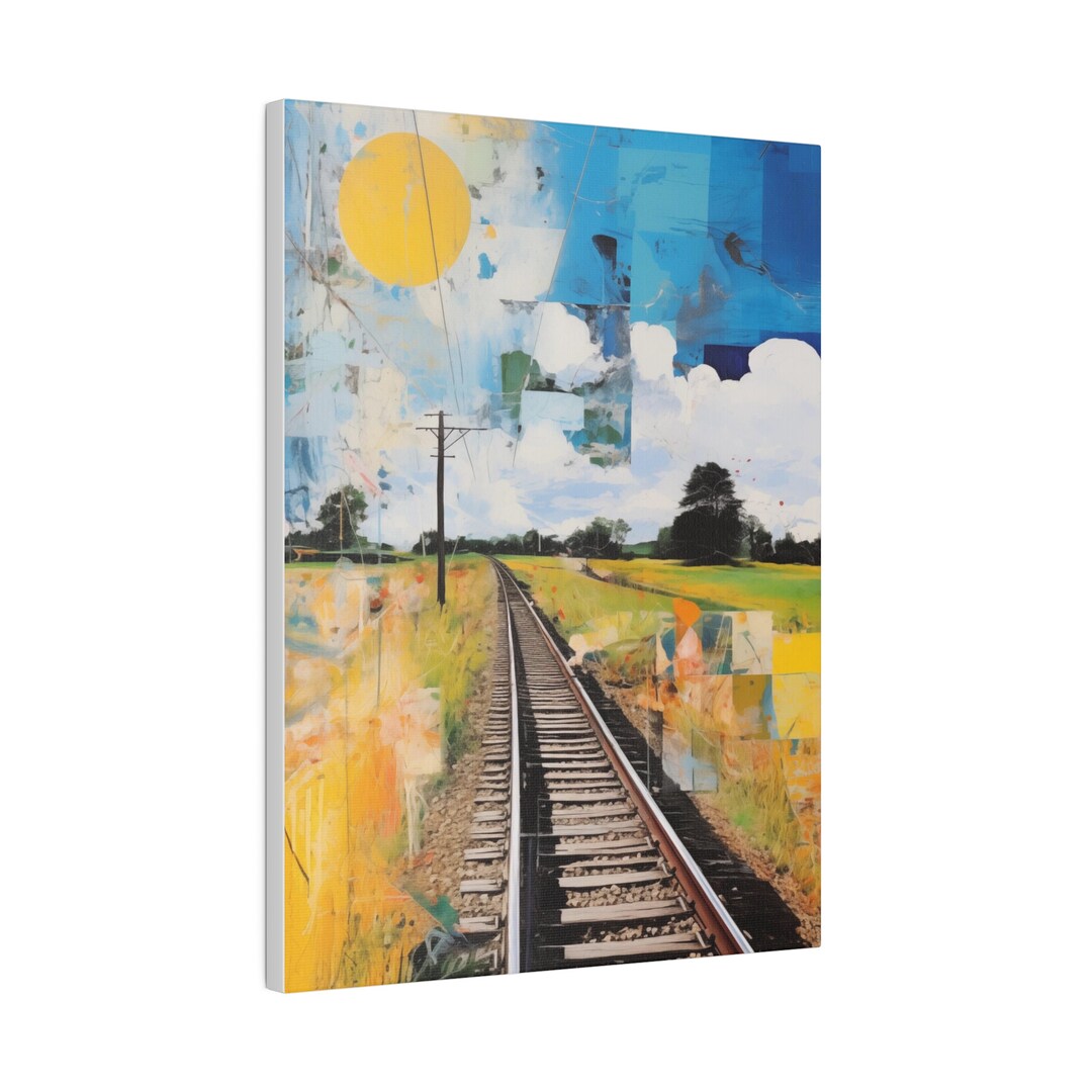Matte Canvas - Train Tracks in the Country - Etsy