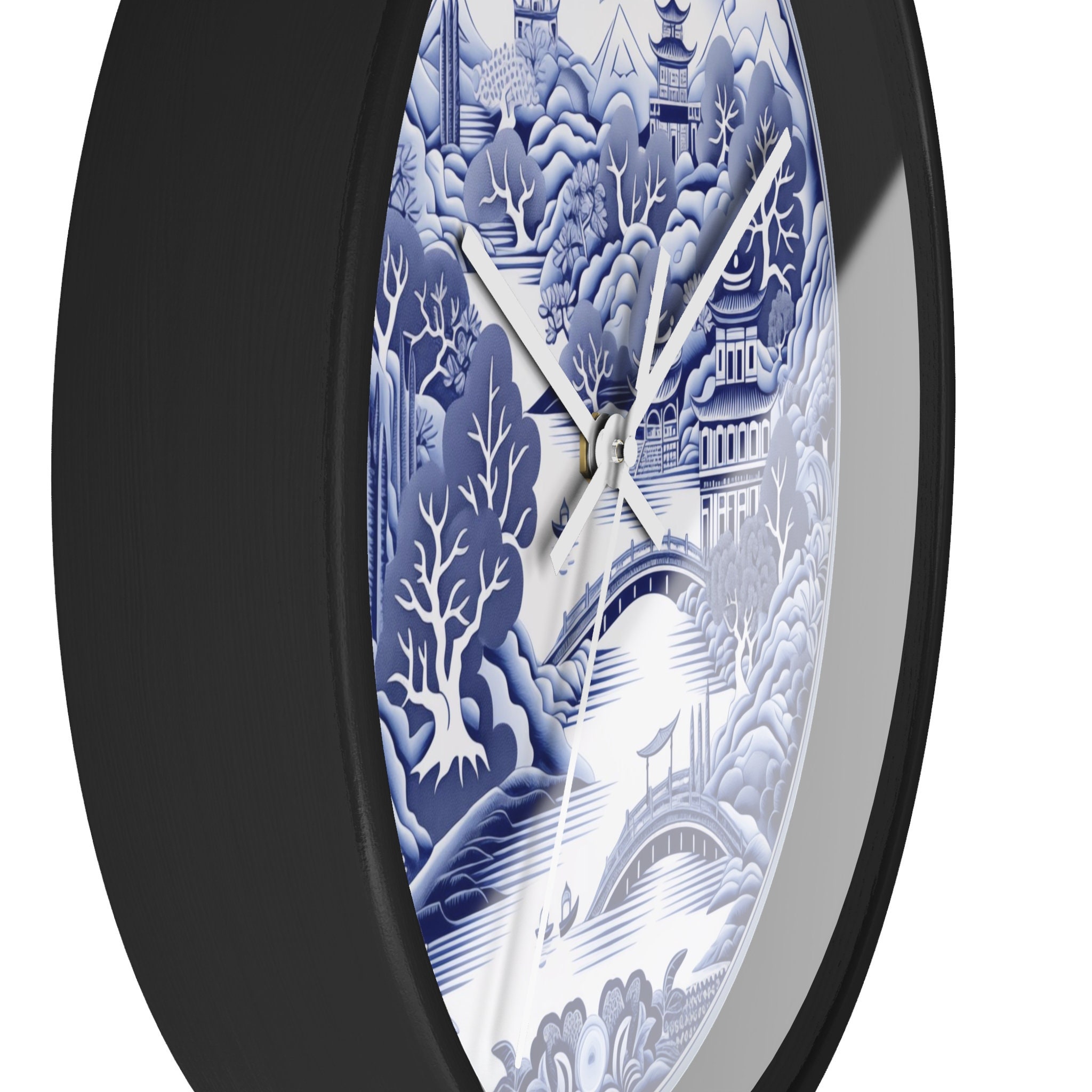 Wall Clock Blue Willow Pattern - Etsy