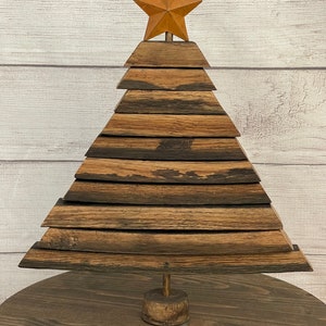 Bourbon Barrel Stave Tree - Etsy