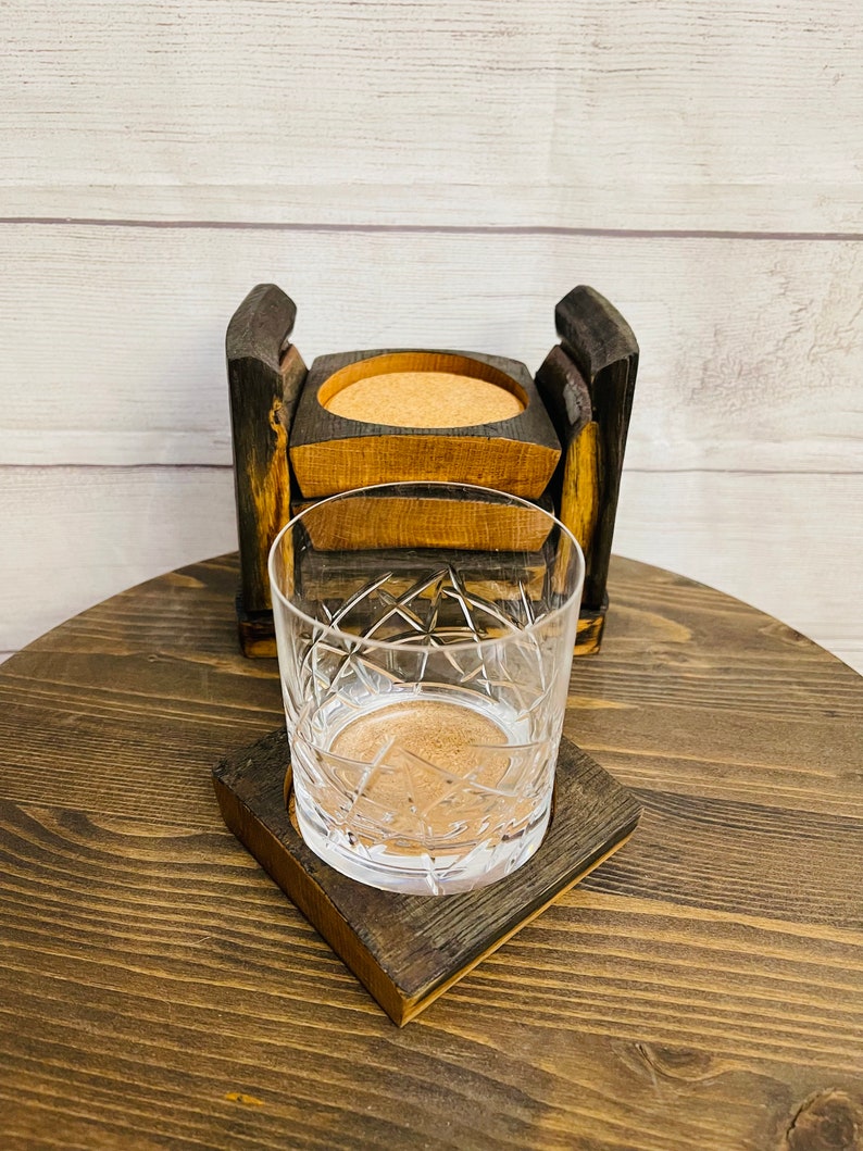 Bourbon Barrel Stave Coaster Set - Etsy