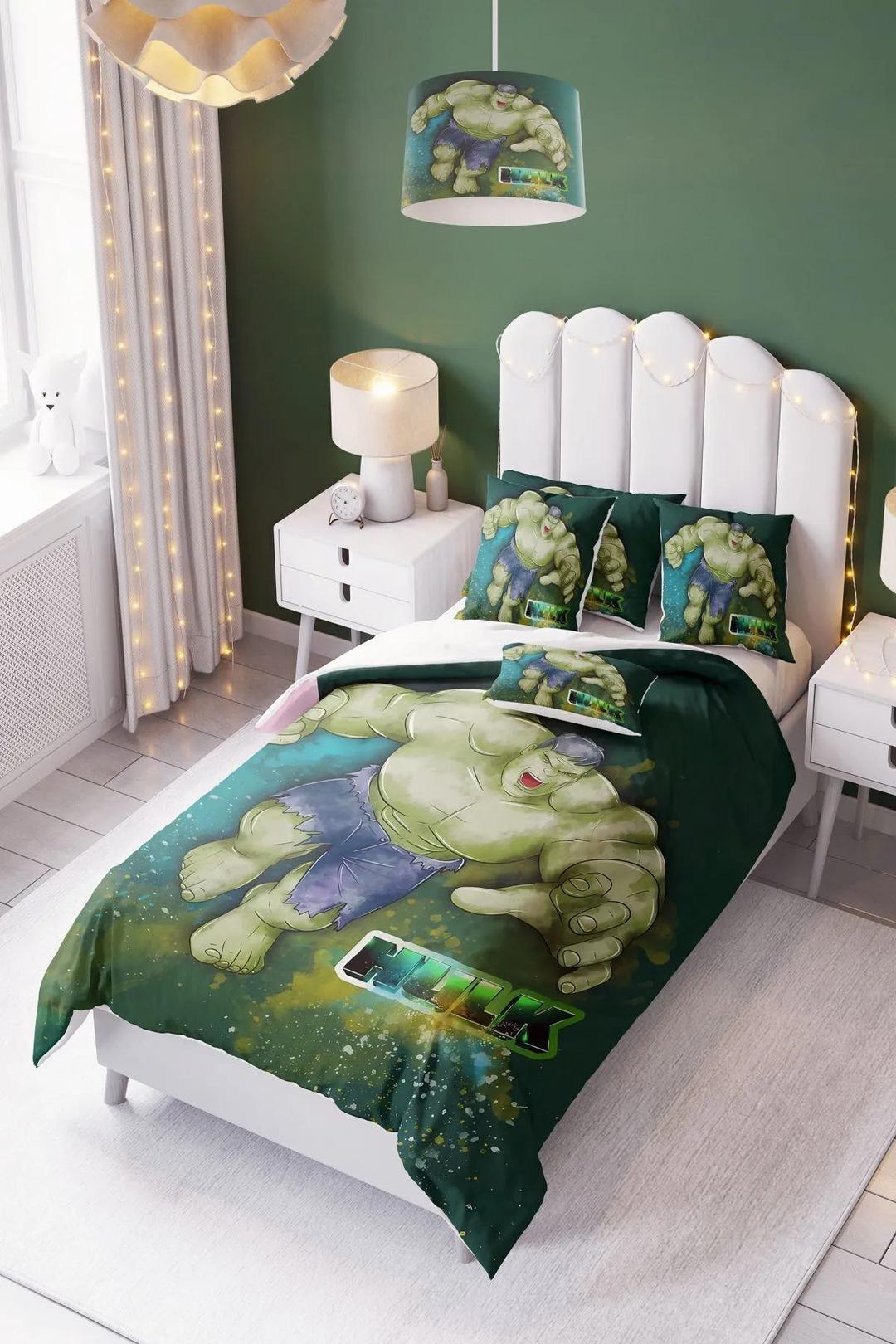 Kids' Hulk Bedding Set Ultra-soft and Cozy Duvet Cover & Pillowcase ...