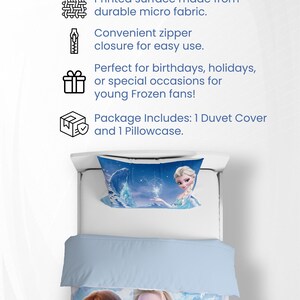 Frozen Bedding Set for Kids Soft and Cozy Elsa Duvet Cover & Pillowcase ...