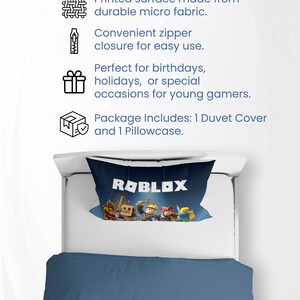 Roblox Bedding Set for Kids Soft and Cozy Duvet Cover & Pillowcase ...