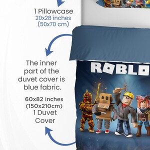 Roblox Bedding Set for Kids Soft and Cozy Duvet Cover & Pillowcase ...