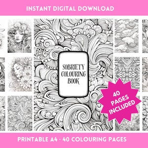 Sobriety Coloring Book | Printable Coloring Pages – Calm and Color Your ...