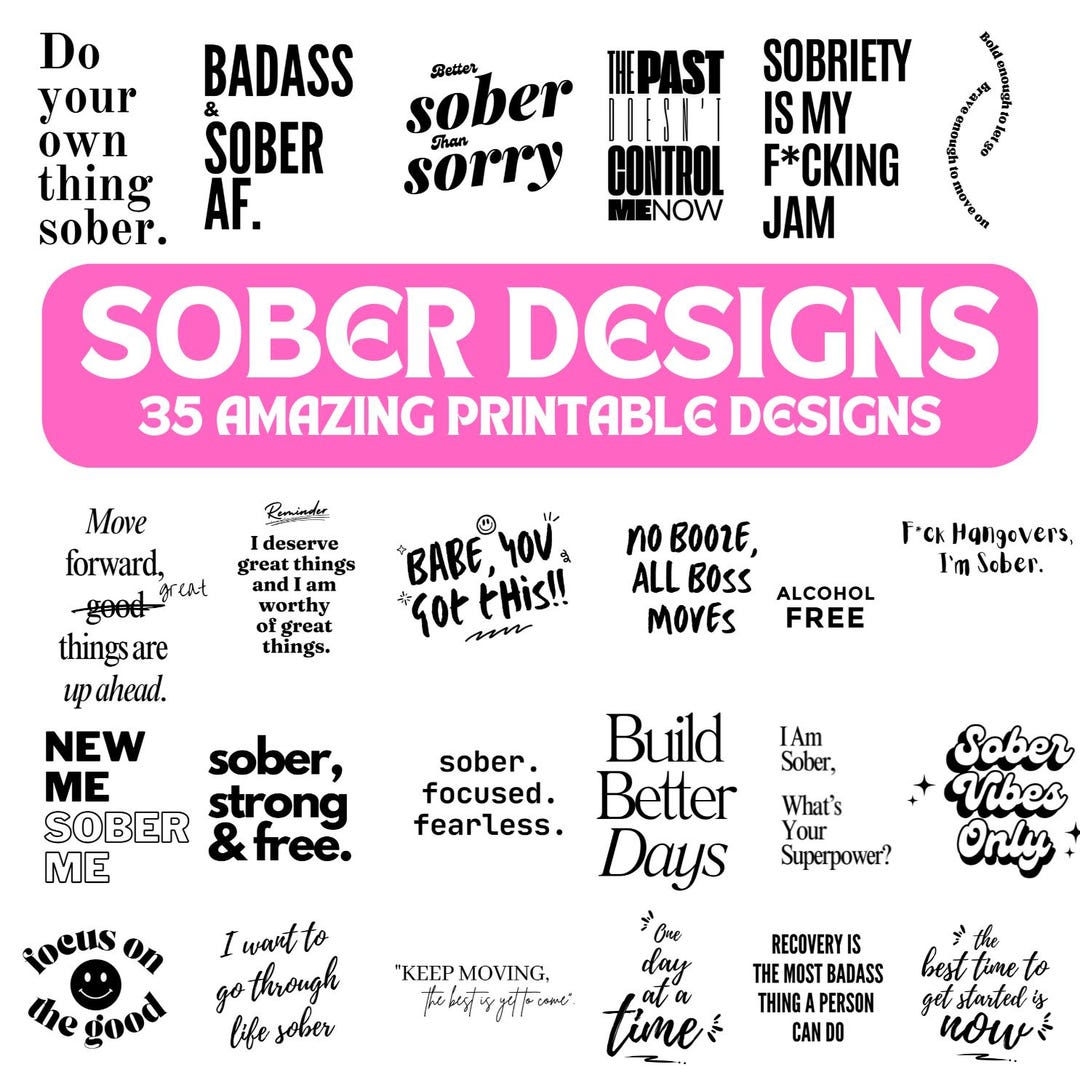 Sobriety, Recovery Inspirational Designs for T-shirts, Mugs, Posters ...