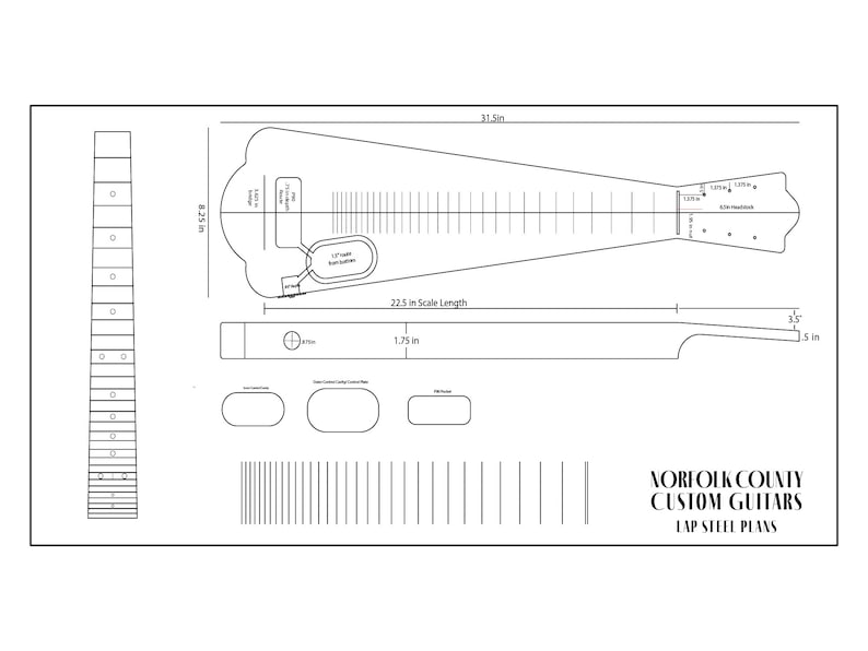 Basic Lap Steel Guitar Plans- Downloadable PDF - Etsy