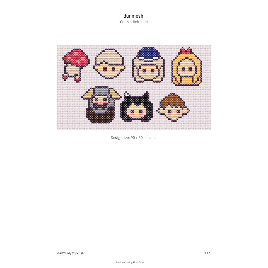 Dungeon Meshi Cross Stitch PDF Pattern - Etsy
