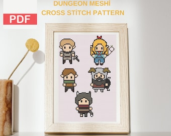 Dungeon Meshi Cross Stitch PDF Pattern - Etsy