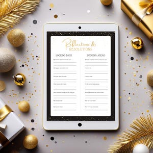 2025 Resolutions Printable, Minimalist New Year's Reflection Printable ...