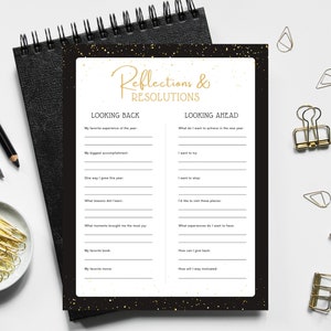 2024 New Years Resolutions Printable, New Years Printable, New Years ...