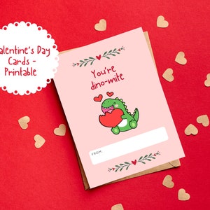 Printable Animal-themed Valentines Cards for Children, Cute Valentine's ...
