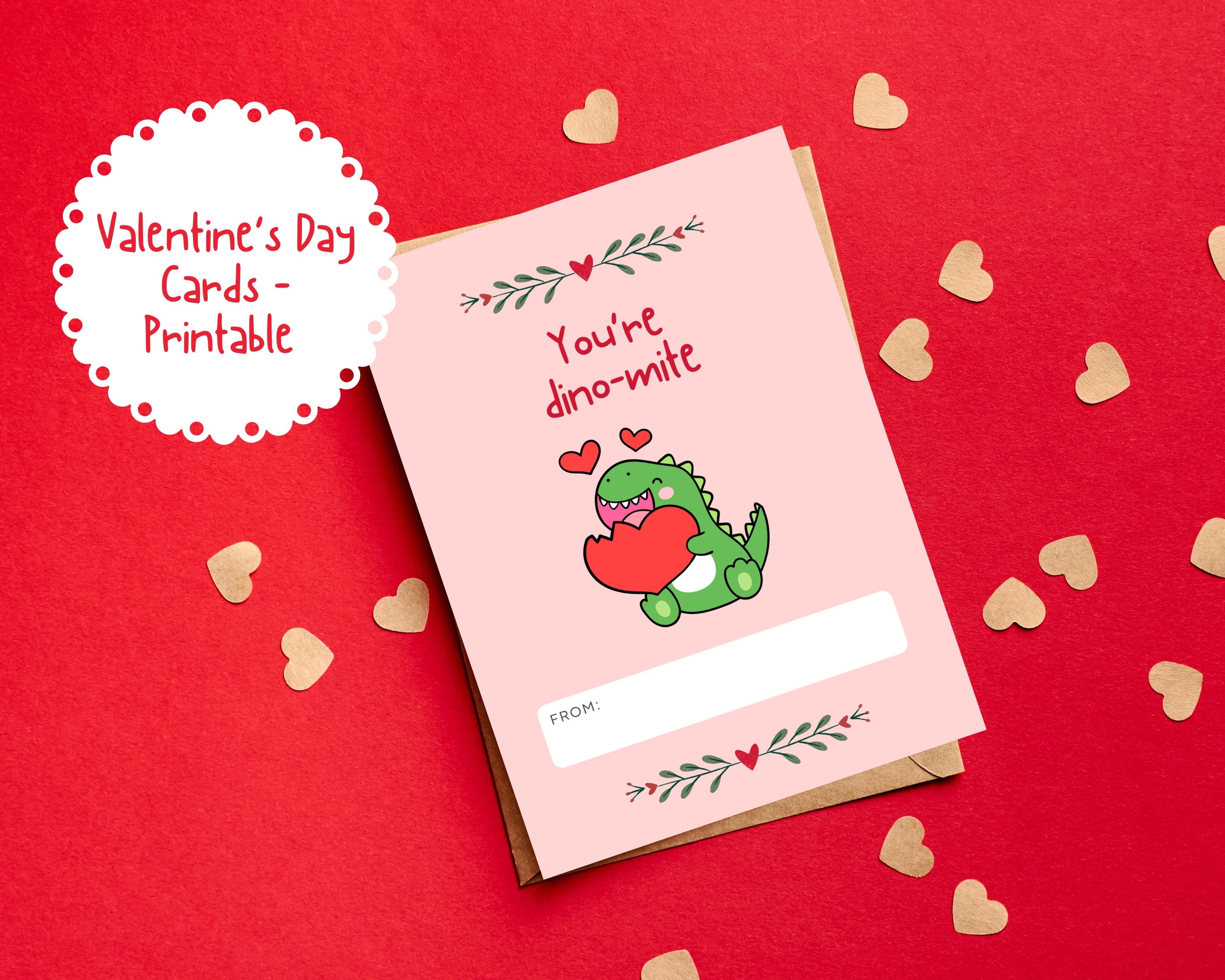Printable Animal-themed Valentines Cards for Children, Cute Valentine's ...