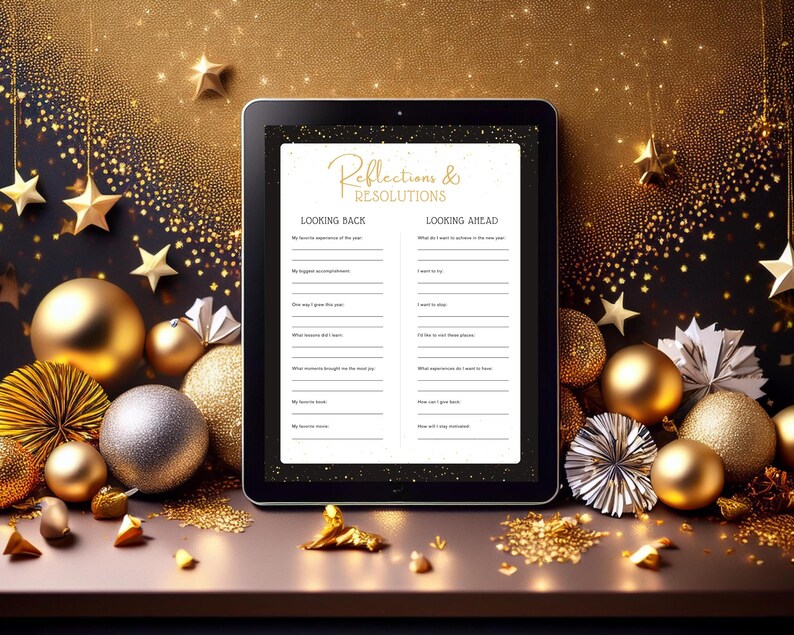 2025 Resolutions Printable, Minimalist New Year's Reflection Printable ...