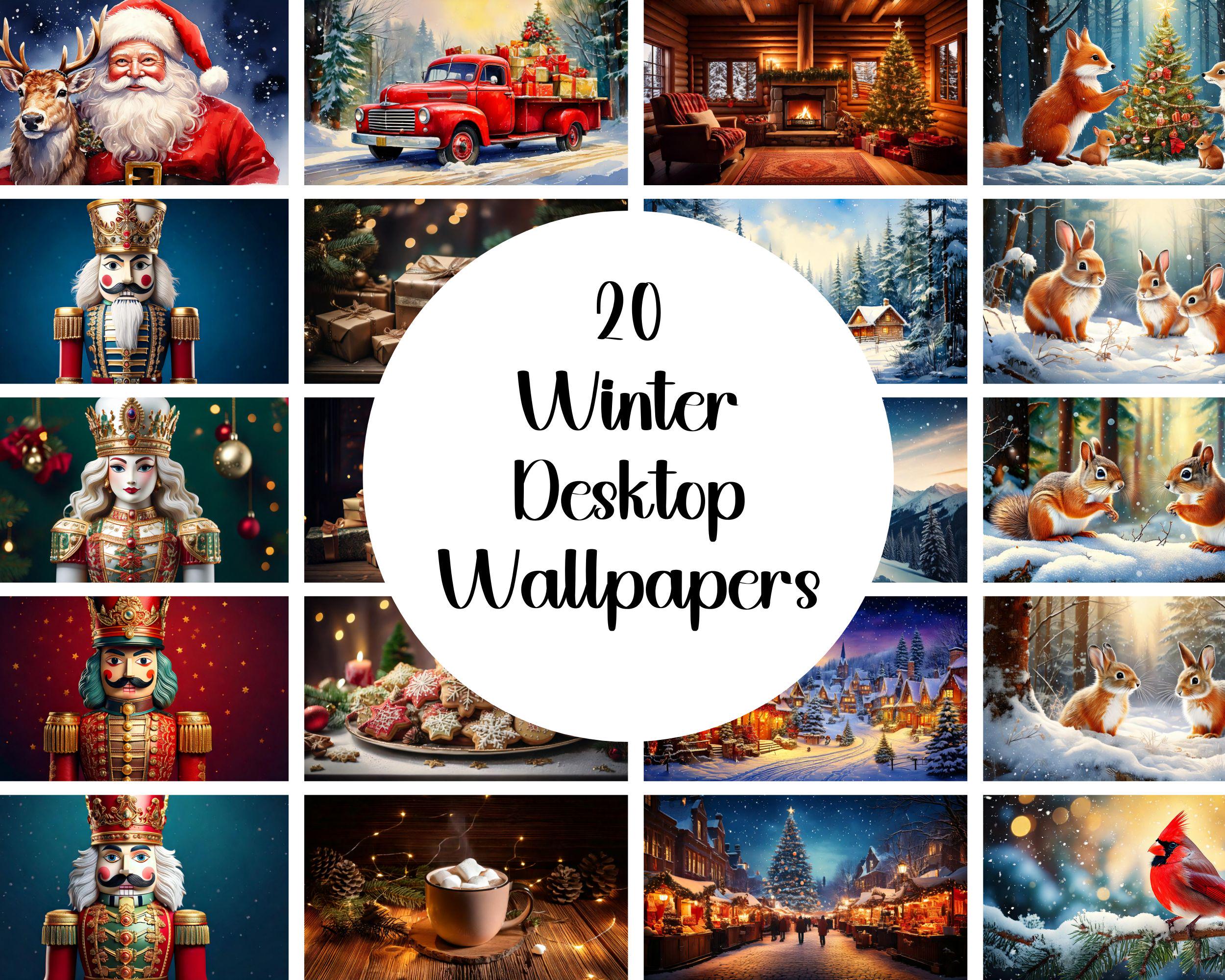 20 Winter & Christmas Desktop Wallpapers | Santa, Nutcracker, Cozy ...