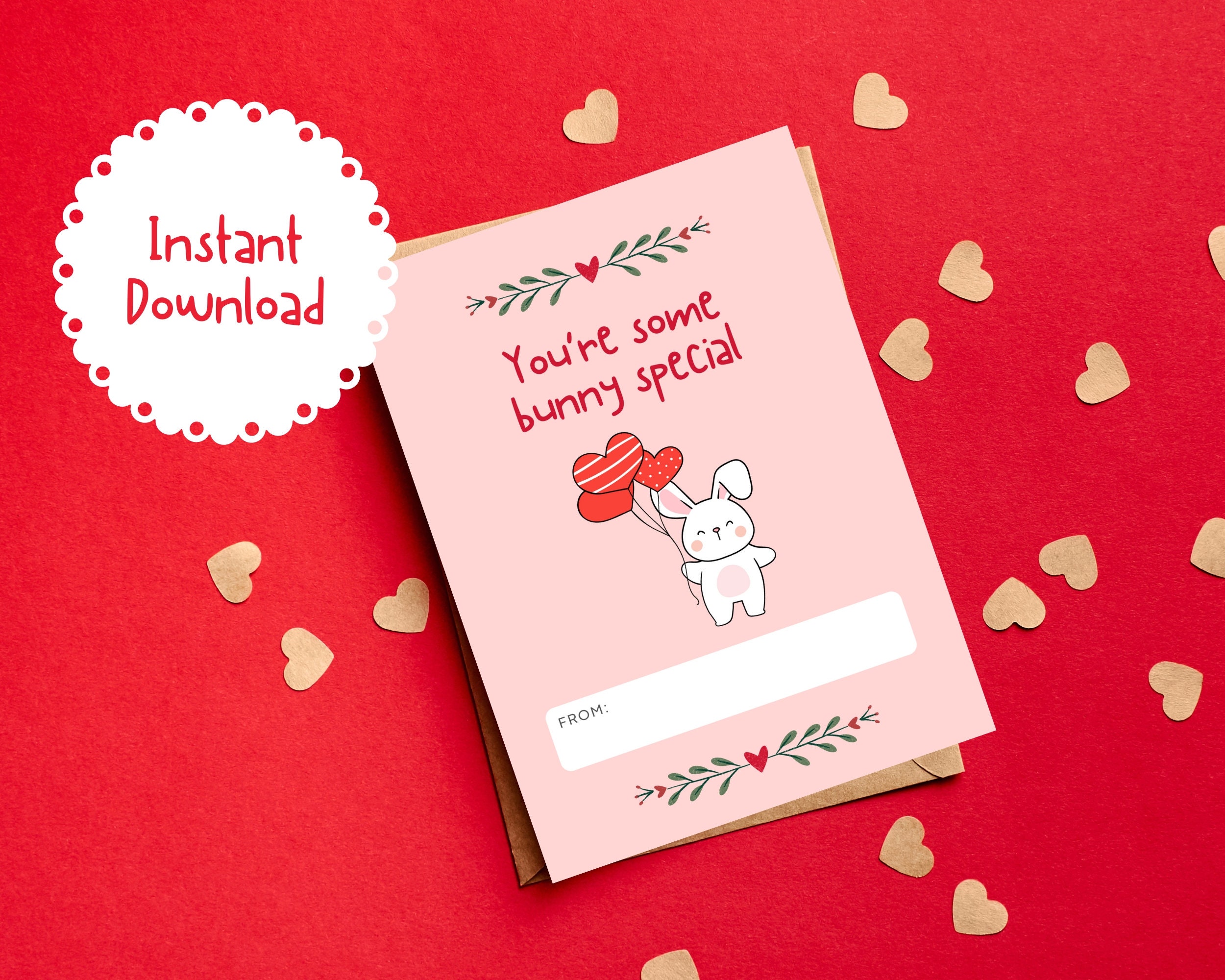 Printable Animal-themed Valentines Cards for Children, Cute Valentine's ...