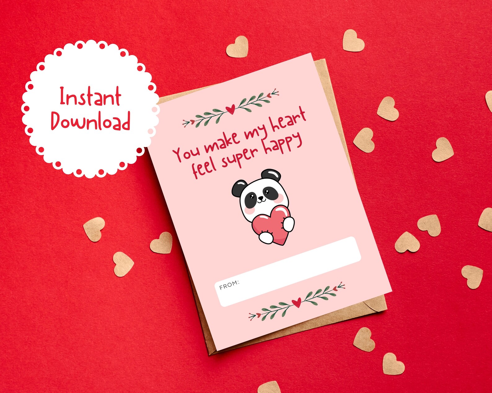 Printable Animal-themed Valentines Cards for Children, Cute Valentine's ...