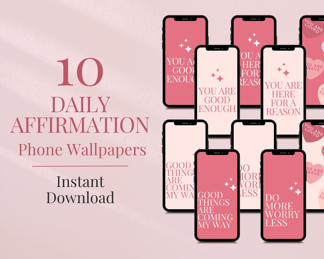 Motivational Phone Wallpaper, Affirmation Backgrounds, Smartphone or ...