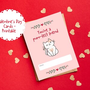 Printable Animal-themed Valentines Cards for Children, Cute Valentine's ...