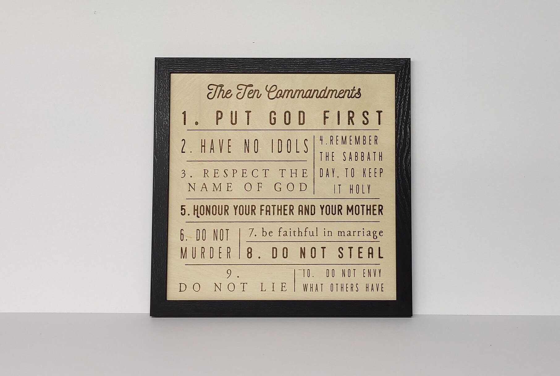 10 Commandments Wall Art - Etsy