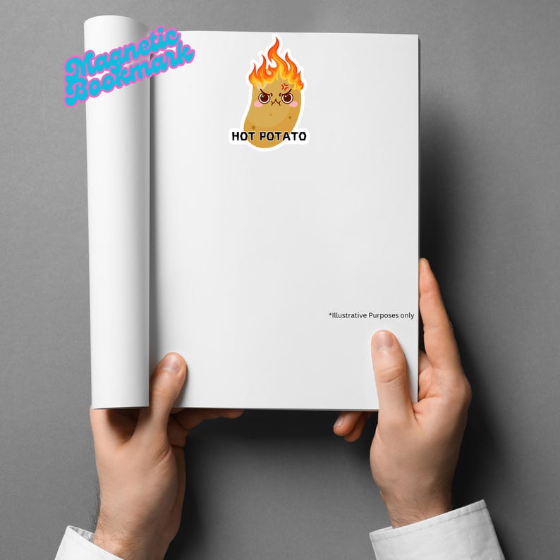 Fiery 'hot Potato Vinyl Sticker - 2.0" Whimsical Cute Potato Decal ...