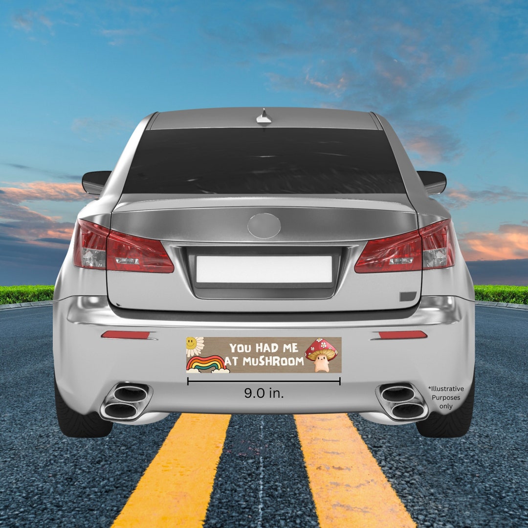 Mushroom Car Bumper Sticker - Magnet Option Available - Etsy
