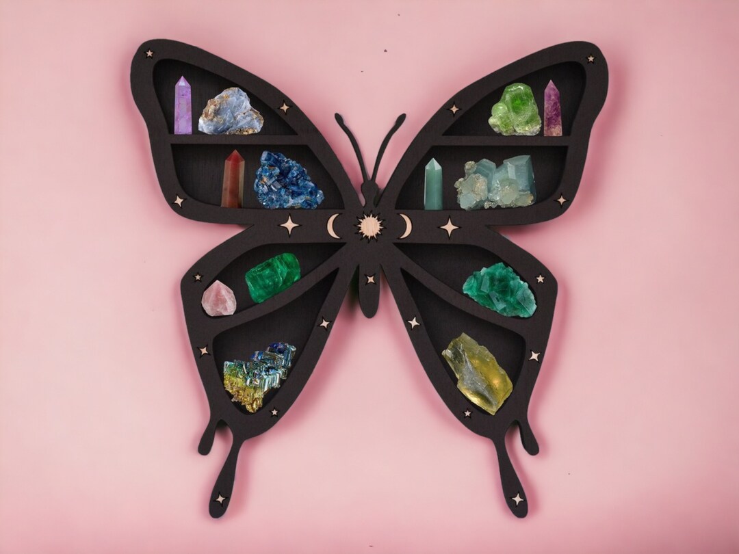 Butterfly Crystal Display Shelf Horse Shaped Shelf Bedroom - Etsy