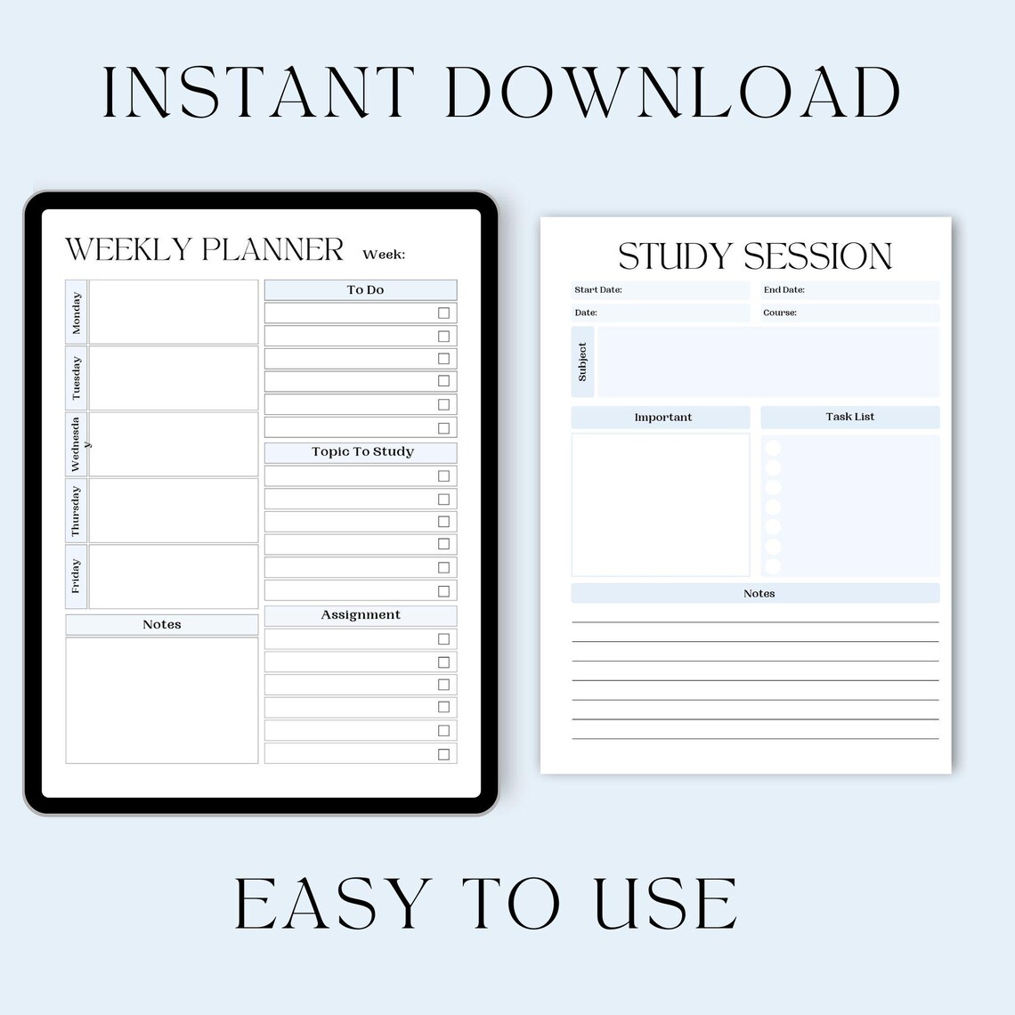Ultimate Printable Student Planner 2024 2025, College Academic Student ...