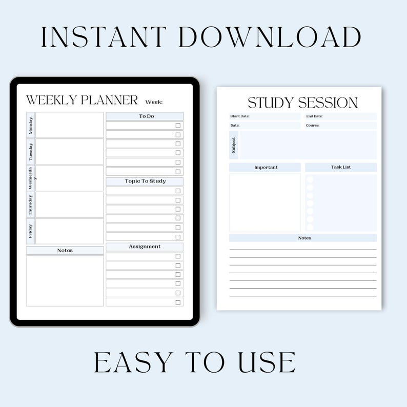 Ultimate Printable Student Planner 2024 2025, College Academic Student ...