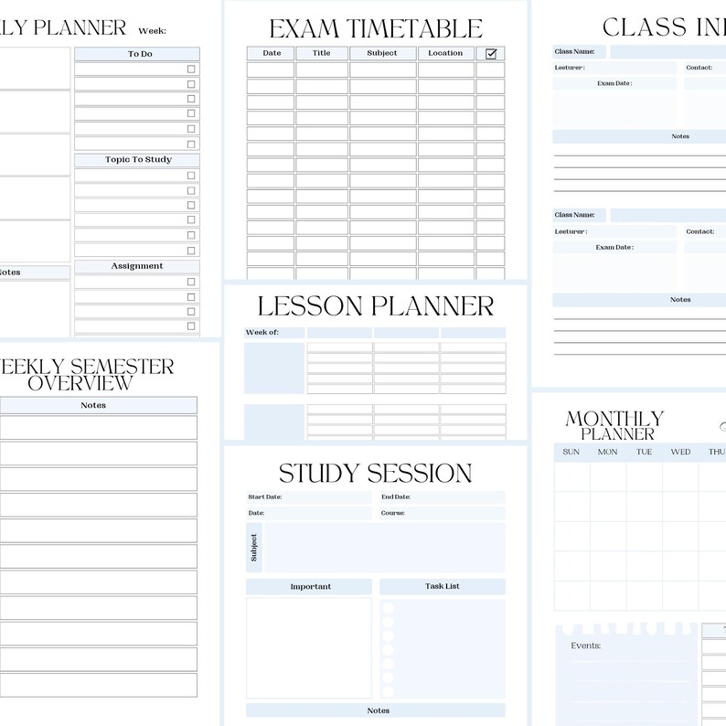 Ultimate Printable Student Planner 2024 2025, College Academic Student ...