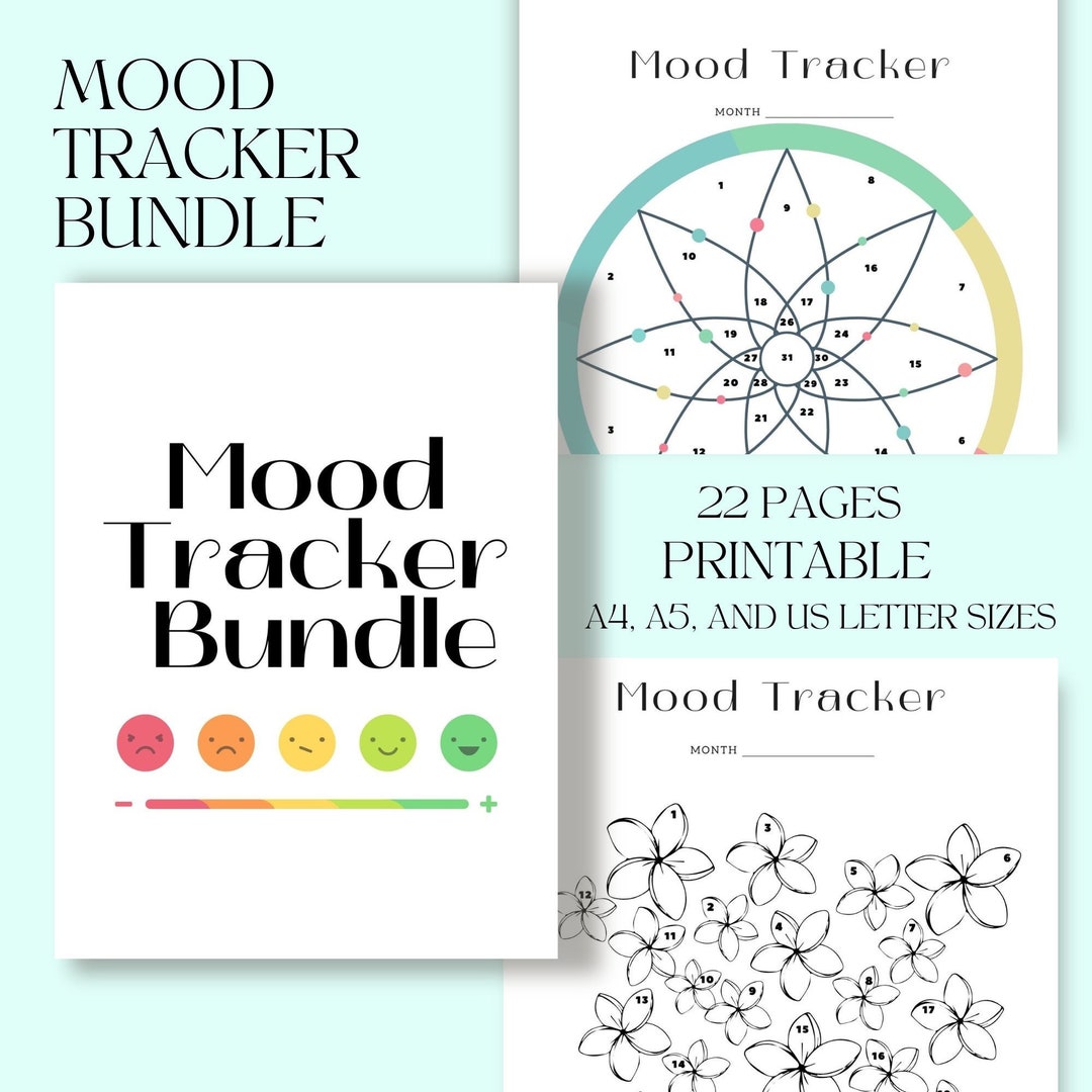 Printable A5 A4 US Letter Mood Tracker for Bullet Journaling - Etsy