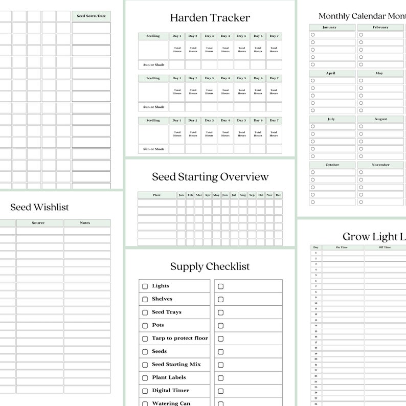 2024 Garden Planner:track Seedlings, Watering, Planting Schedules ...