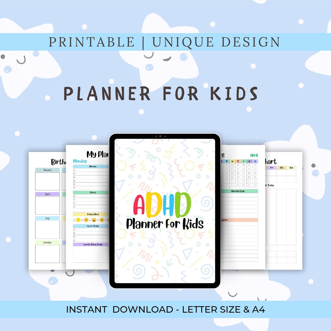 Printable All-in-one Kids Daily Planner and Homework Tracker PDF - Etsy