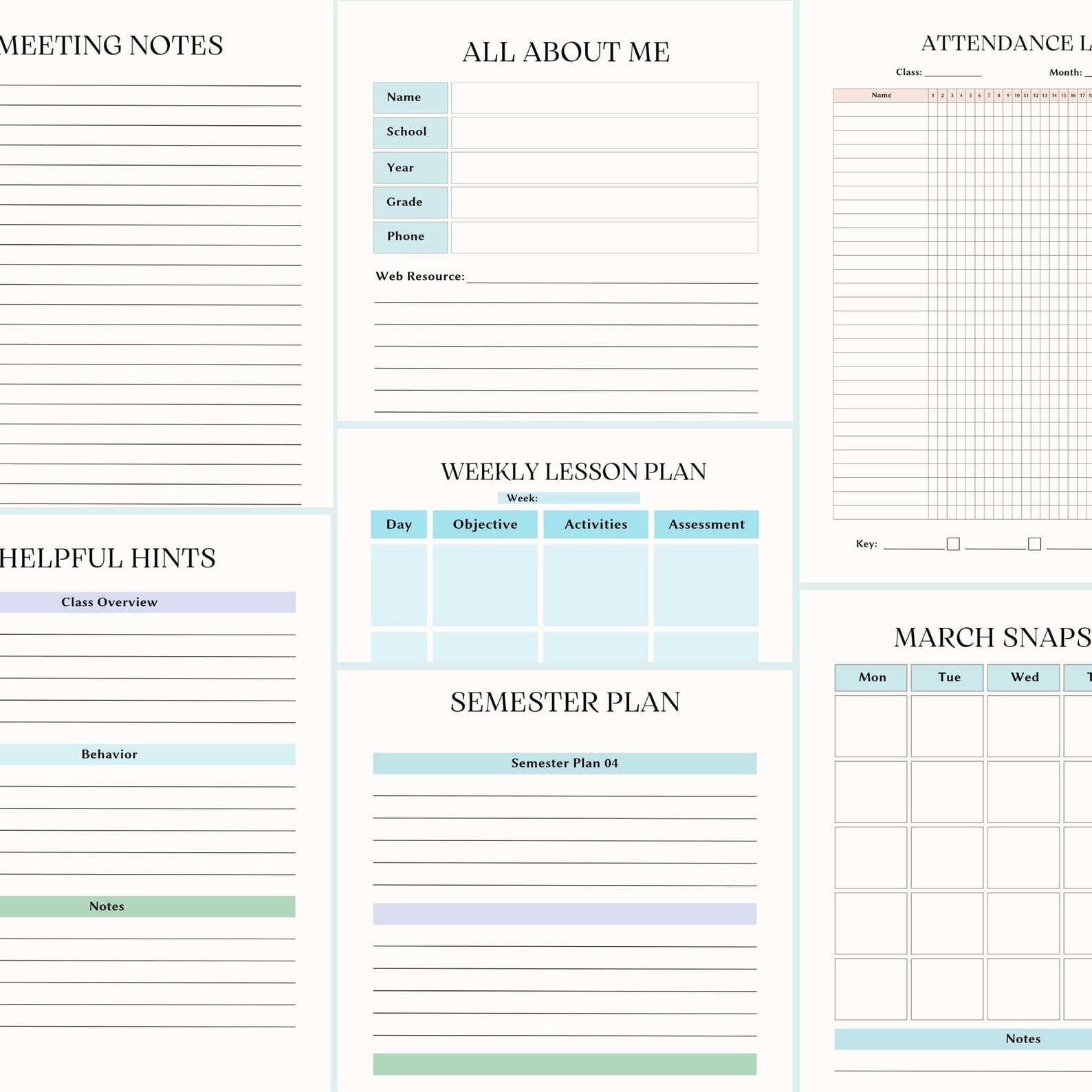 Ultimate 2024 - 2025 Teacher Planner Set for Effortless Organization ...