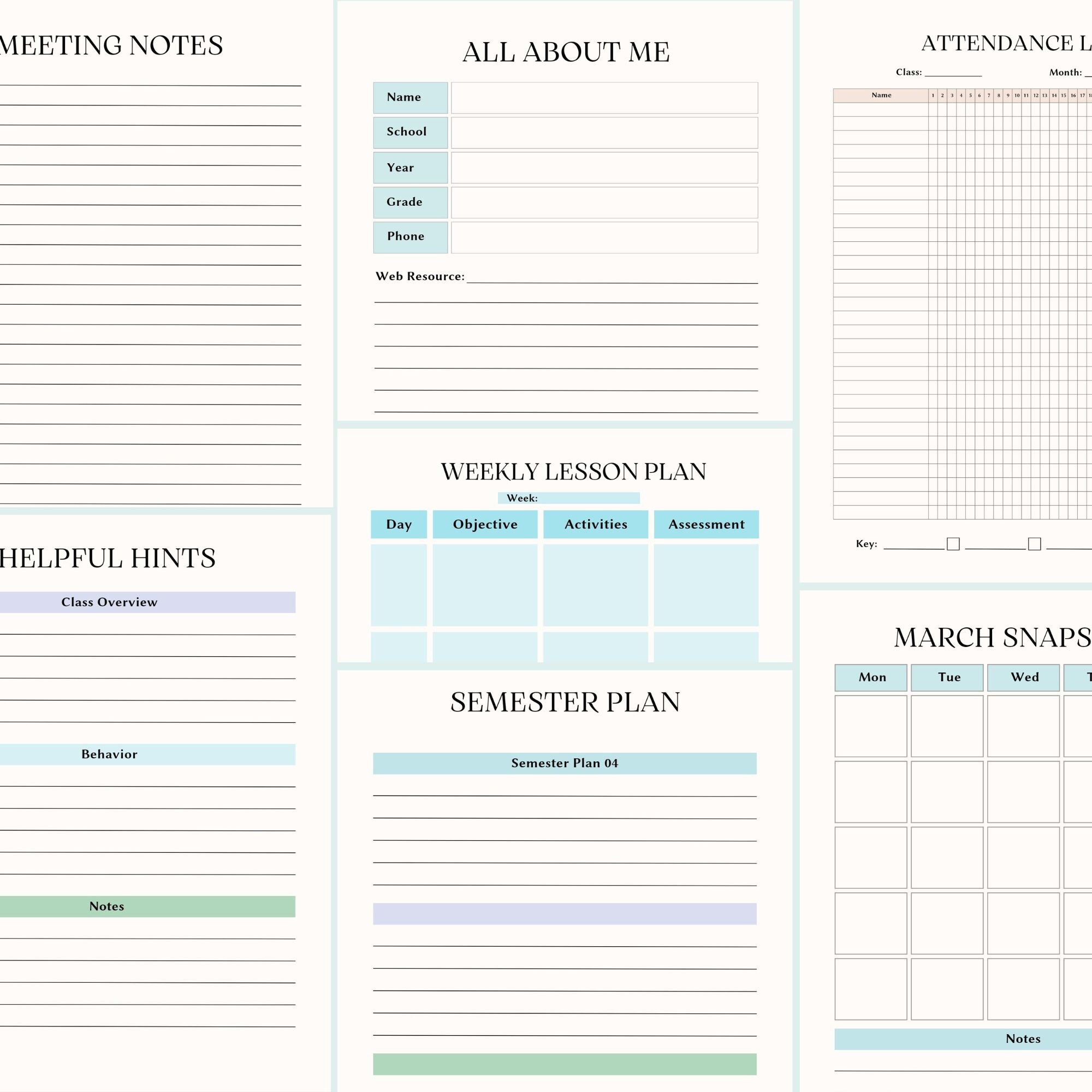 Ultimate 2024 - 2025 Teacher Planner Set for Effortless Organization ...