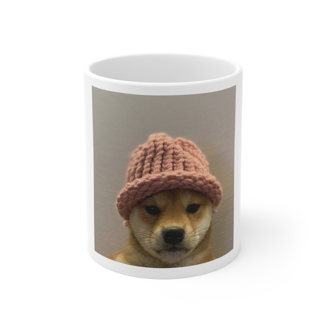 Crypto Meme Coin Dogwifhat Coffee Mug 11oz, Cute Dog Coffee Mug, Funny ...