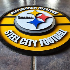 Pittsburgh Steelers Wood Wall Art | 5-layer Laser Cut Sign - Etsy