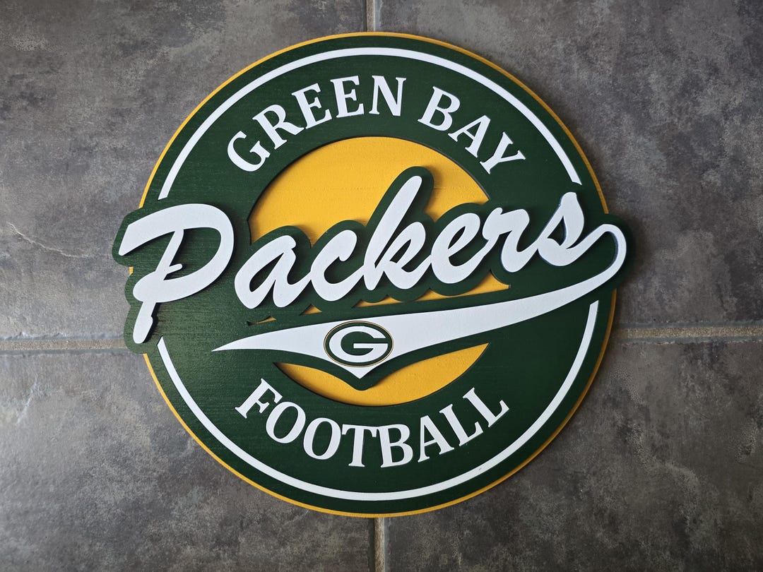 Green Bay Packers Custom-made Wood Wall Decor. 3 Layers Painted and ...