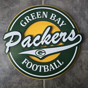 Green Bay Packers Custom-made Wood Wall Decor. 3 Layers Painted and ...