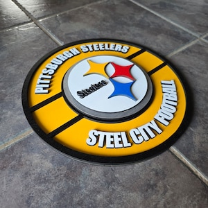 Pittsburgh Steelers Wood Wall Art | 5-layer Laser Cut Sign - Etsy