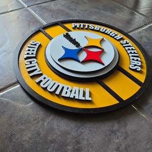 Pittsburgh Steelers Wood Wall Art | 5-layer Laser Cut Sign - Etsy