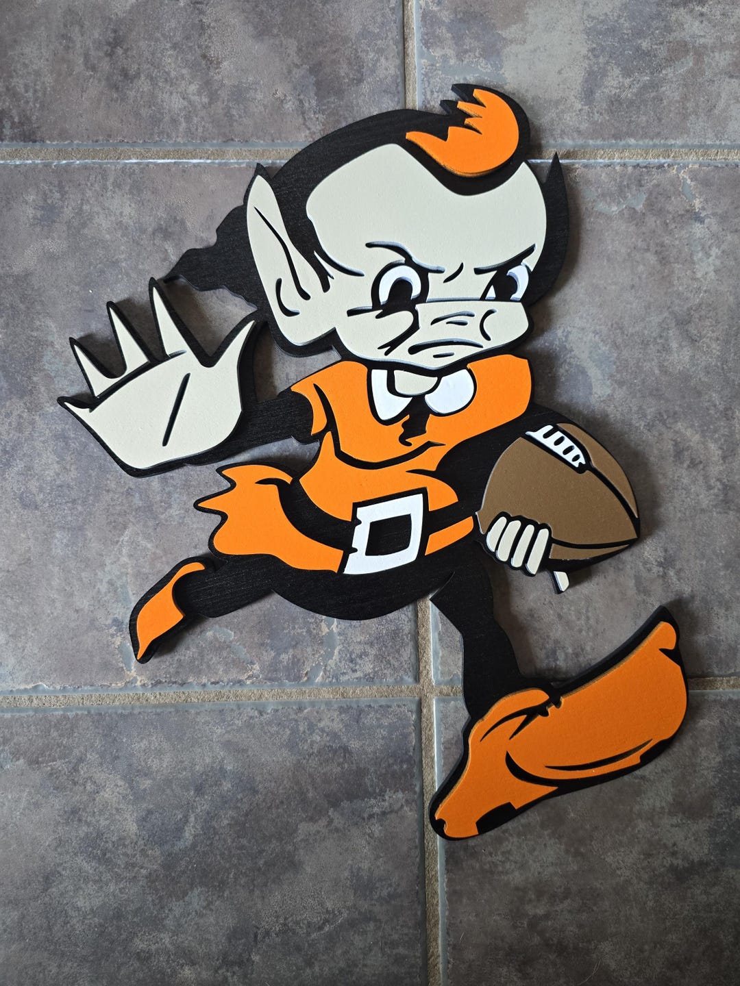 Brownie the Elf Wood Wall Decor - Cleveland Browns Fan Art - Etsy
