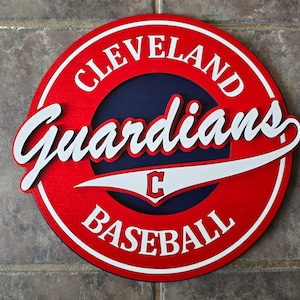Cleveland Guardians Wood Wall Decor | Baseball Fan Gift - Etsy