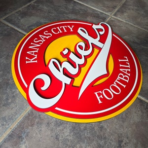 Kansas City Chiefs Football Custom-made Wood Wall Decor. 3 Layers ...