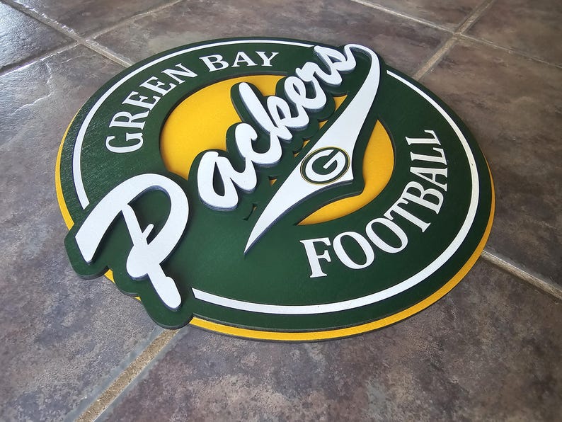 Green Bay Packers Wood Wall Decor | Football Man Cave Art - Etsy