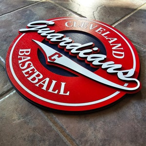 Cleveland Guardians Wood Wall Decor | Baseball Fan Gift - Etsy