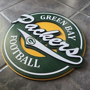 Green Bay Packers Custom-made Wood Wall Decor. 3 Layers Painted and ...