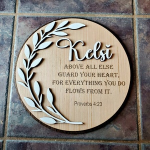 Custom Bible Verse Wood Sign - Personalized Laser Cut Wall Decor - Etsy