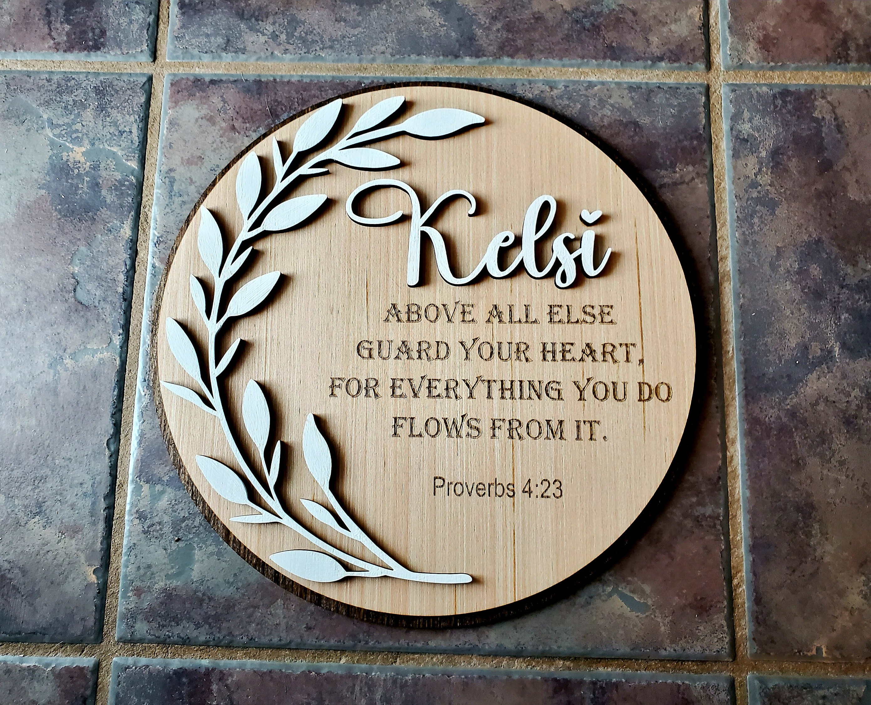 Personalized Custom Made Bible Verse Wall Decor - Wooden Bible Verse ...